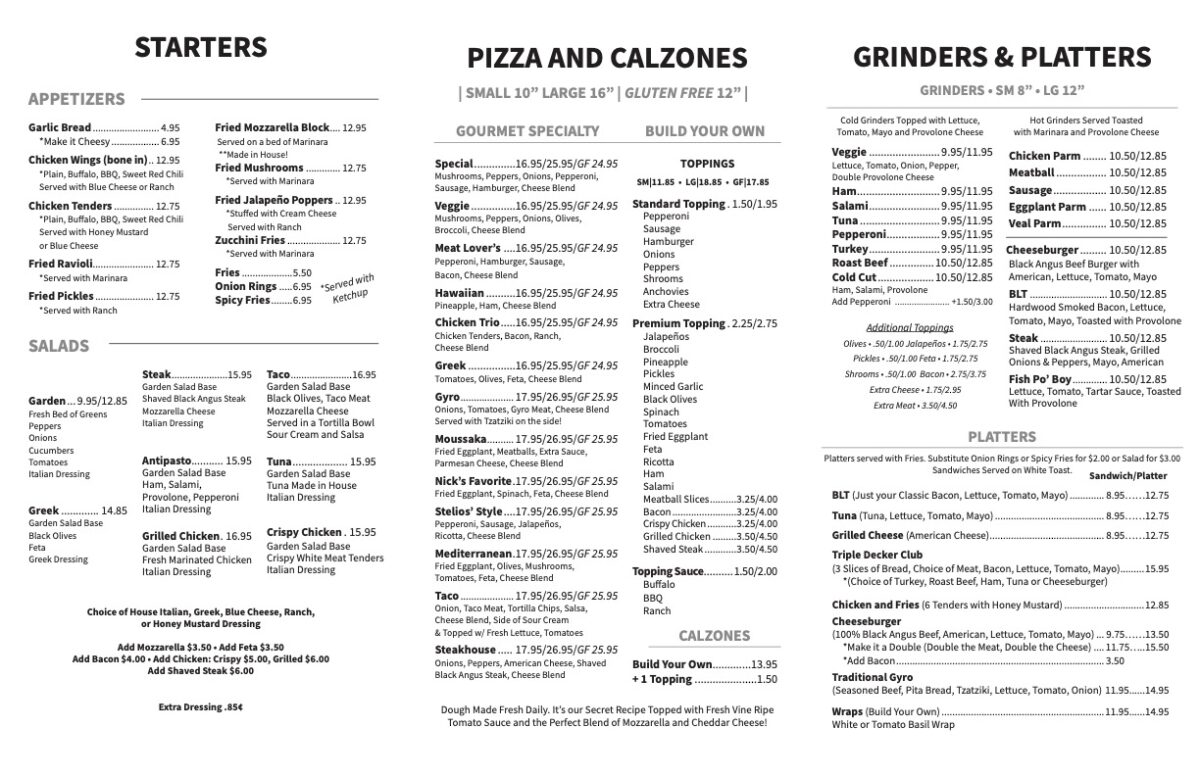 Menu – Buckland Pizza