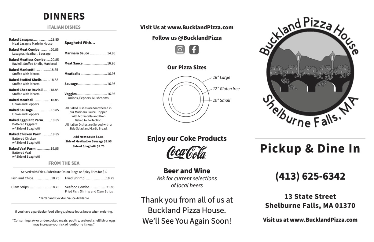 Menu – Buckland Pizza